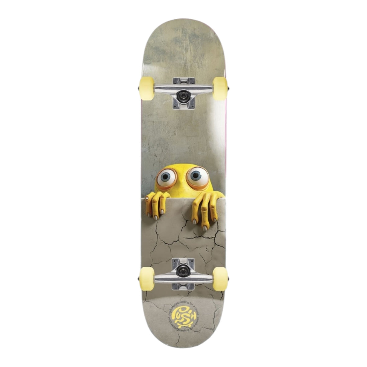 Push Skateboards Peek Over Yellow Mini Complete Skateboard 7.0”– Relief ...