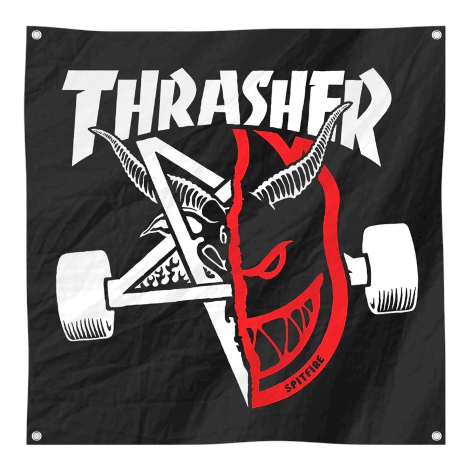 THRASHER X SPITFIRE THRASH & BURN BANNER BLACK– Relief Skate Supply