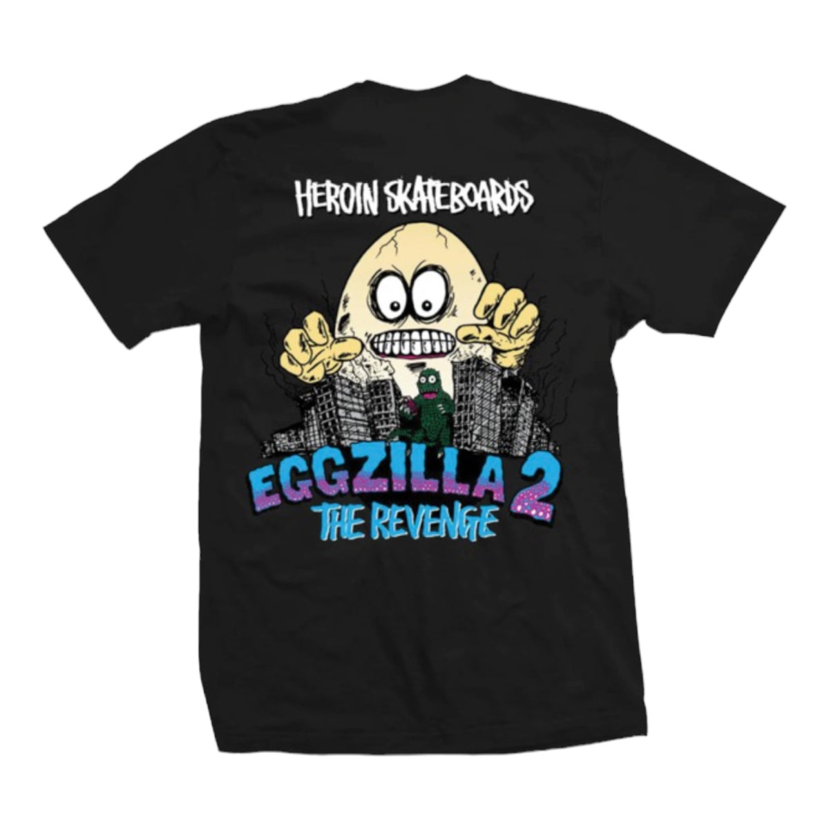 Heroin Eggzilla 2 T Shirt Black– Relief Skate Supply
