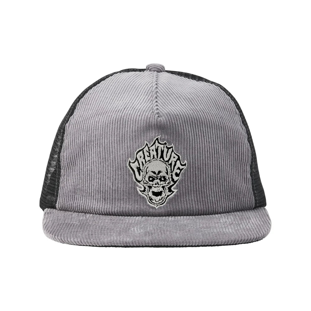 Creature Trucker Hat Bonehead Flame Grey– Relief Skate Supply